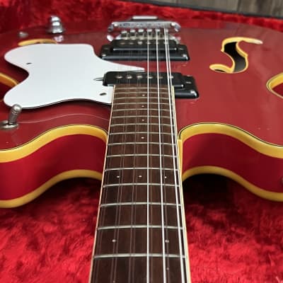 Mosrite Celebrity 12 String 1965ish Semi-Transparent Red - 2 | Reverb