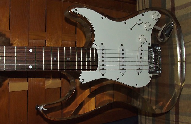 Grand Strat Acrylic / Lucite Electric Guitar Rare Clear | Reverb