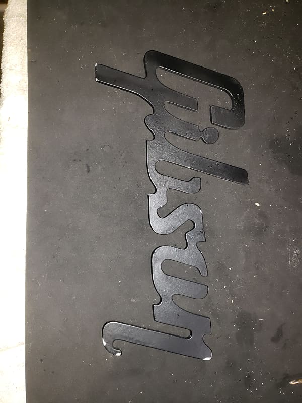 GIBSON LOGO SIGN 80s 90s Black | Reverb
