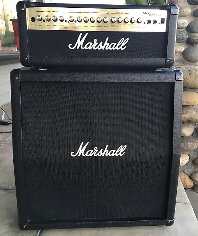 Marshall MG100HFX 100-Watt Guitar Amp Head and 412 Cabintet | Reverb