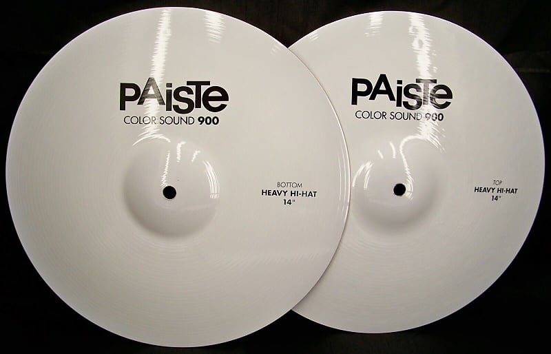 Paiste Color Sound 900 White 14" Heavy Hi Hat Cymbals/New/ | Reverb