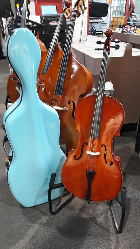 Tower Model Entertainer Full Size Cello with Case and Bow | Reverb
