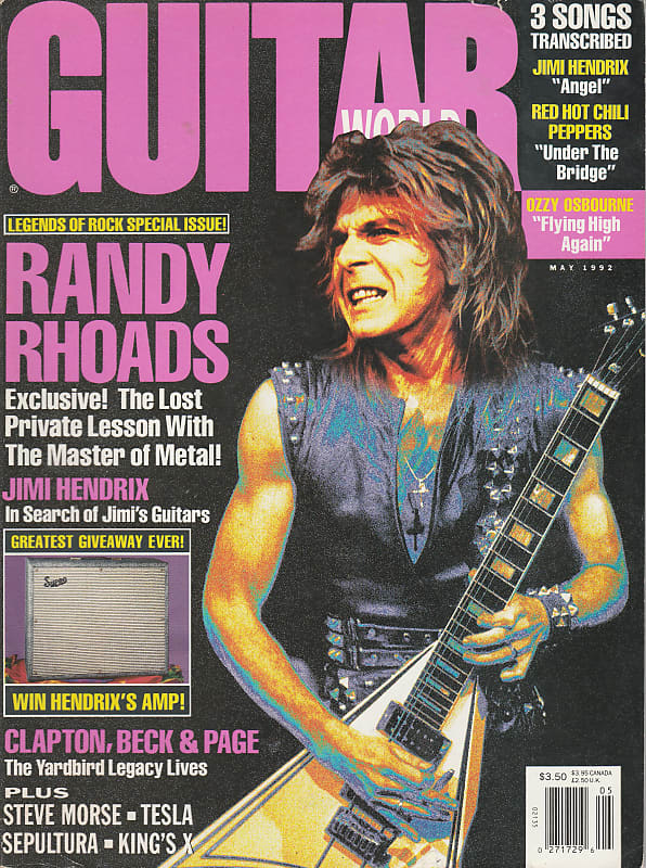 Guitar World Magazine May 1992 (Randy Rhoads) | Reverb