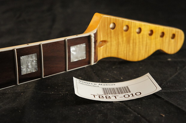 Flamed Maple with Bound Rosewood Fretboard Tele Neck. Fits | Reverb