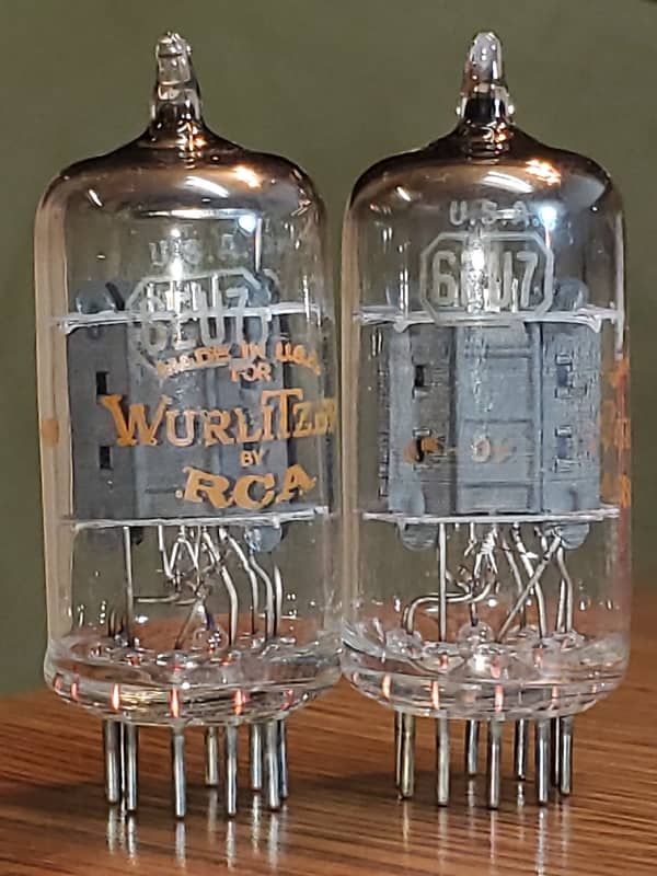6EU7 RCA Pair Labeled "Wurlitzer" TV-7Tested (2) Tube lot | Reverb