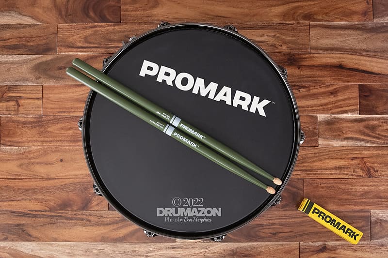 PROMARK REBOUND 5B HICKORY WOOD TIP DRUM STICKS. GREEN | Reverb