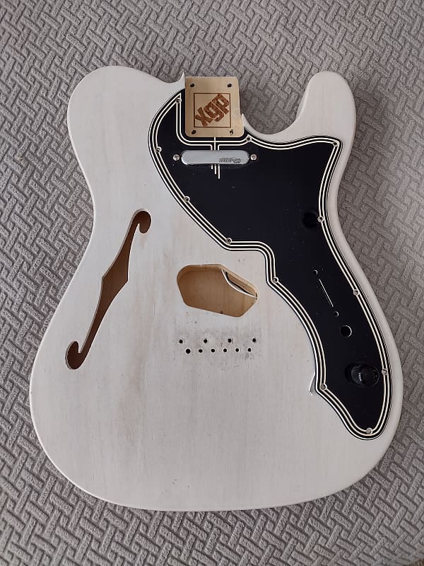 XGP Tele thinline body with custom tranparent white finish | Reverb