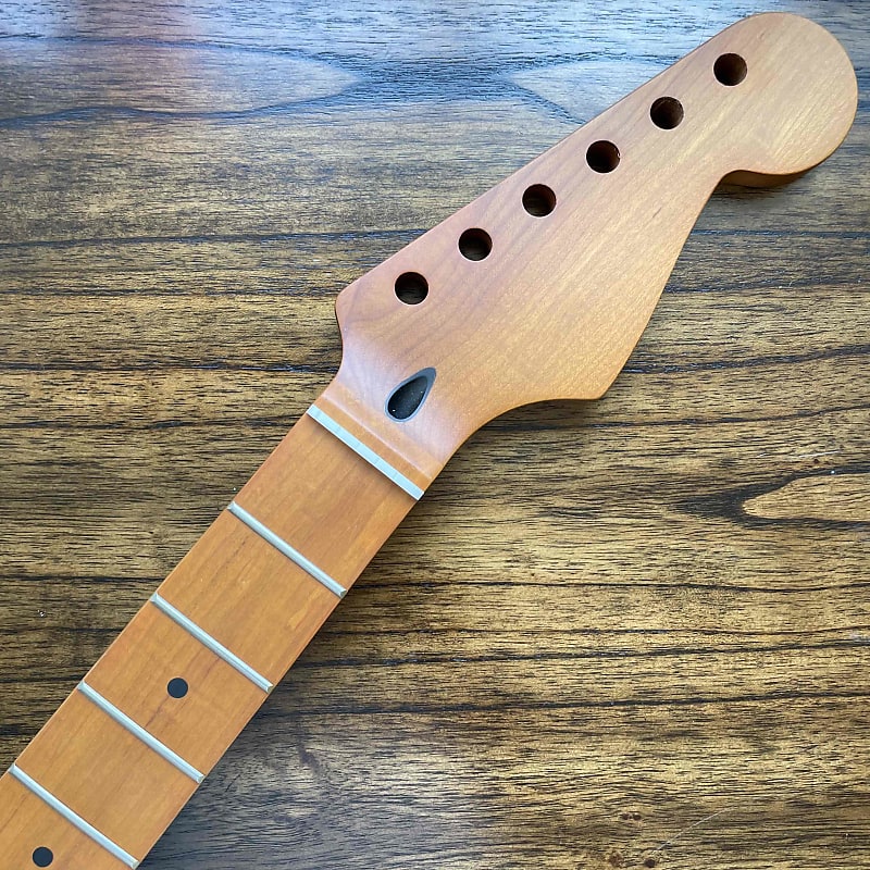 Roasted Maple Strat Neck fits fender Stratocaster body 22 | Reverb