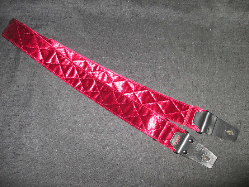 Coffin Case Red Velvet Guitar Strap | Reverb