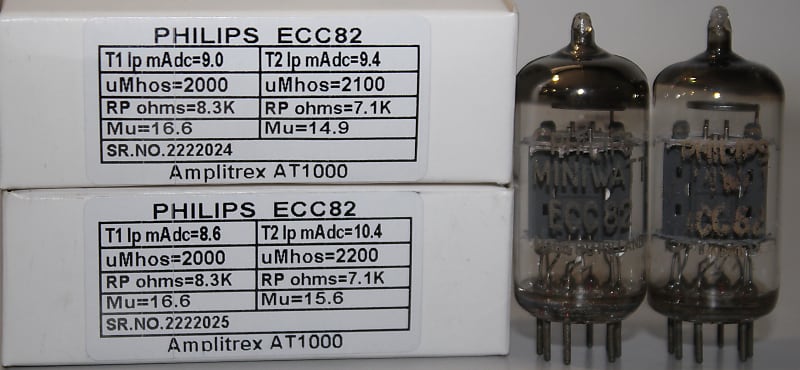 1MP NOS ECC82 PHILIPS "O" Getter Made In Holland Amplitrex | Reverb