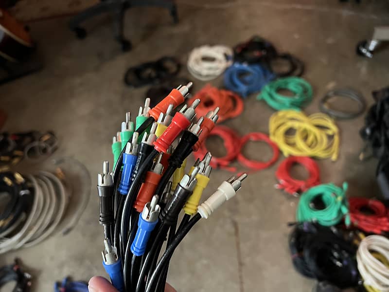 Lot of 22 Tascam 20” rca patch cables color coded belden | Reverb