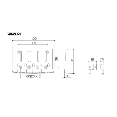 NEW Gotoh 404SJ-5 5-String Bass Bridge MULTI TONAL Steel | Reverb