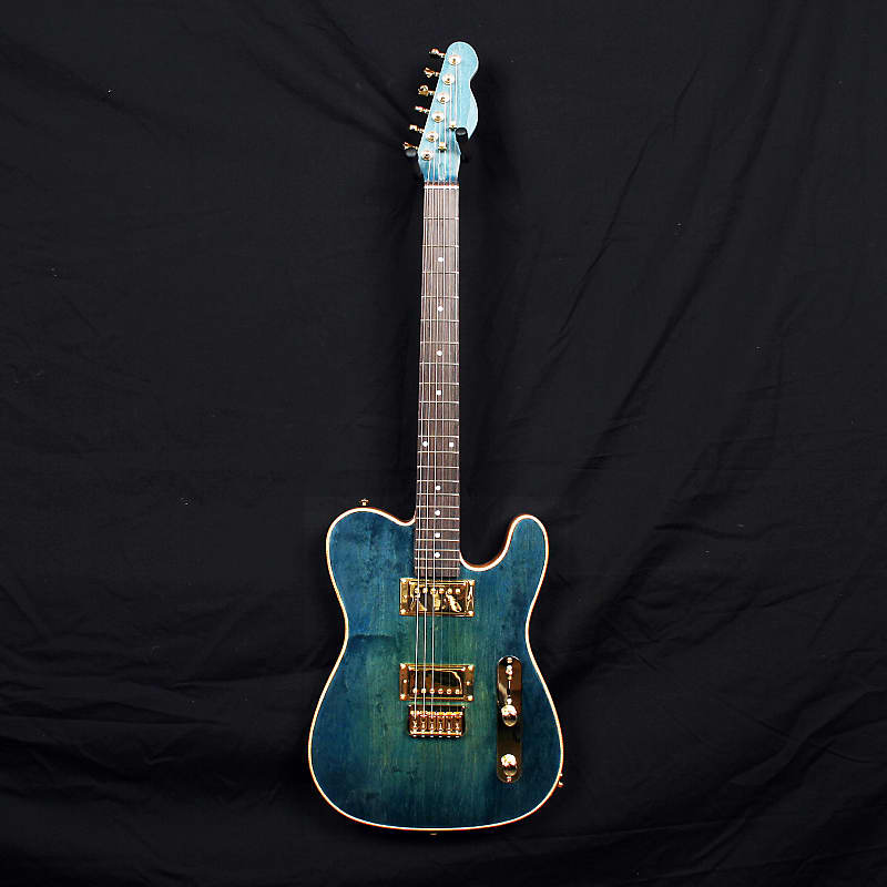 Blue Burst Maple Top Telecaster Style Guitar by Brinkerhoff | Reverb