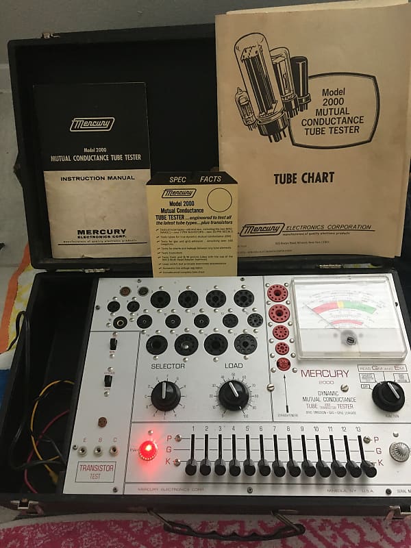 Premium Dynamic Mutual Conductance Gm Tube Tester + Manual + | Reverb