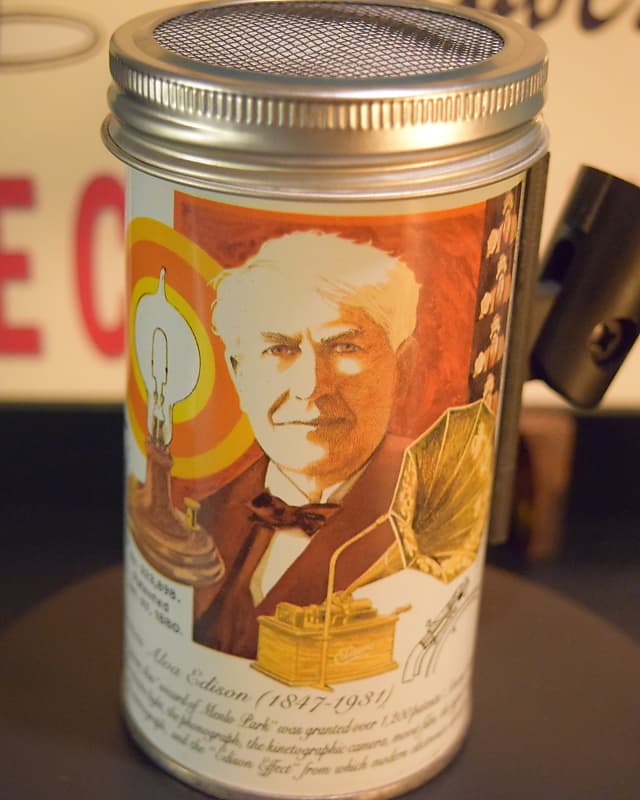 Lo Fi Soda Can Microphone - Graf's Orange Soda, Thomas Edison | Reverb