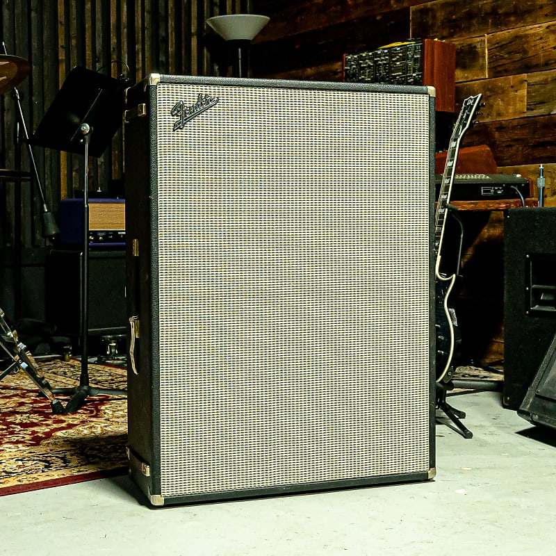 Vintage Fender Silverface 2x12” 16 Ohm 80 Watt Guitar Cabinet | Reverb