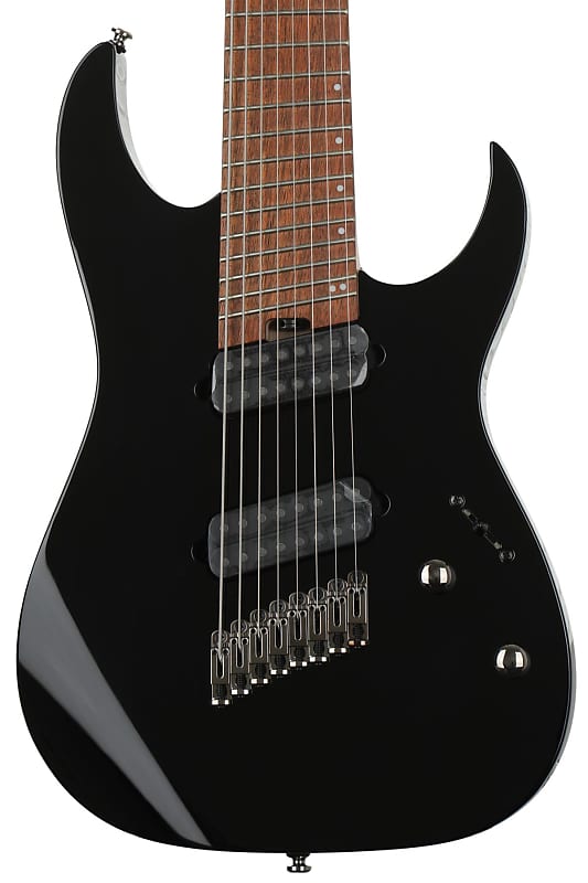 Ibanez RGMS8 Multi-scale 8-String - Black (RGMS8BKd2) | Reverb