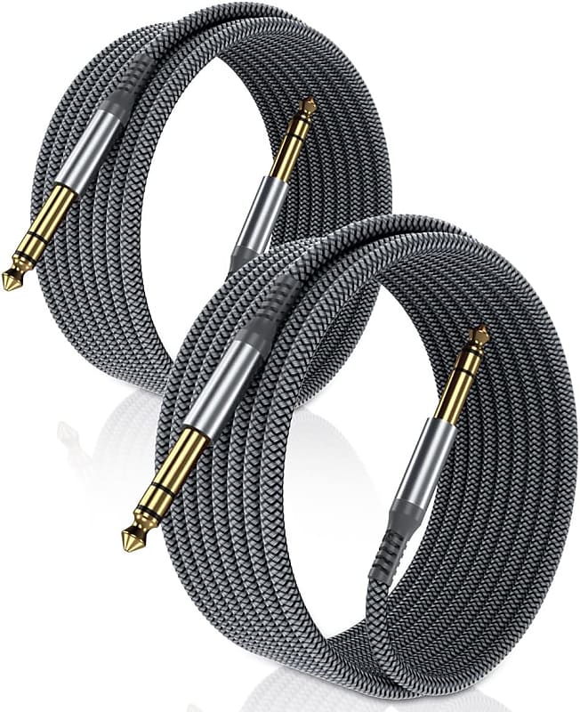 1/4 Inch TRS Instrument Cable 10ft 2-Pack,Straight 6.35mm | Reverb