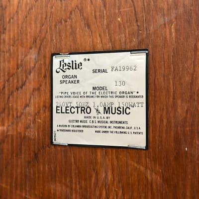 Leslie Model 130 Rotating Speaker Cabinet | Reverb UK