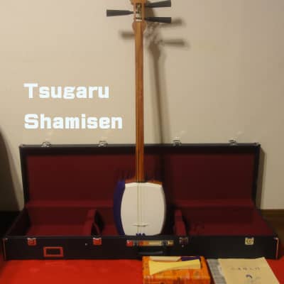 VINTAGE Tsugaru Shamisen, Traditional Japanese Three Stringed | Reverb