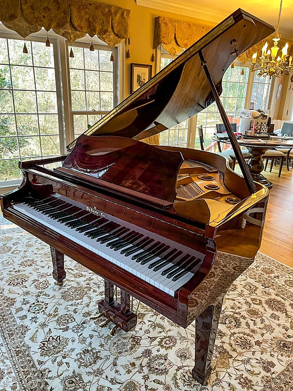 Elegant Knabe Petite Baby Grand Piano - Ribbon Mahogany | Reverb