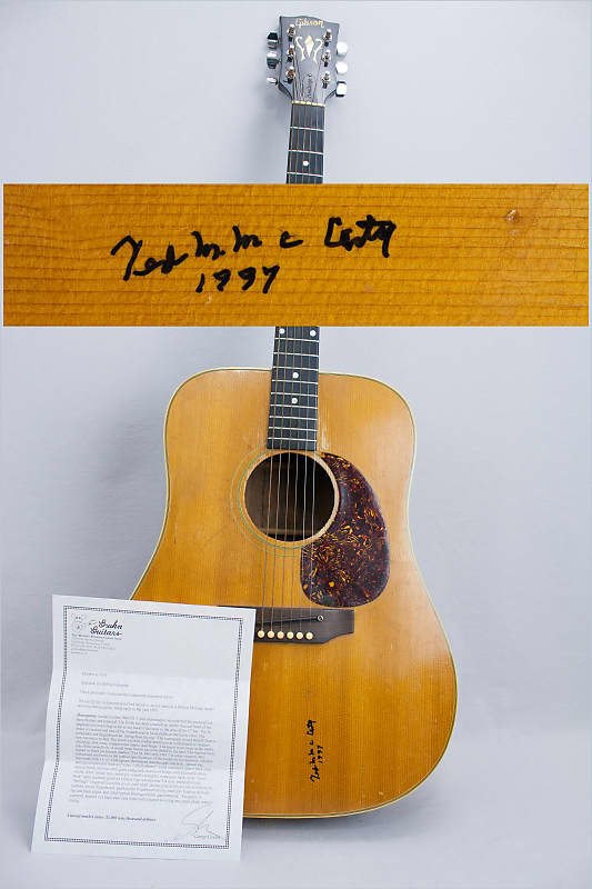 1970 Gibson Heritage Acoustic Guitar Signed by Ted McCarty - | Reverb
