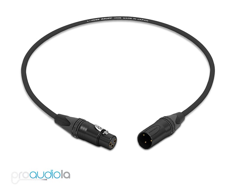 Canare Quad Cable L-4E6S | Neutrik Gold XLR-F XLR-M | Black | Reverb