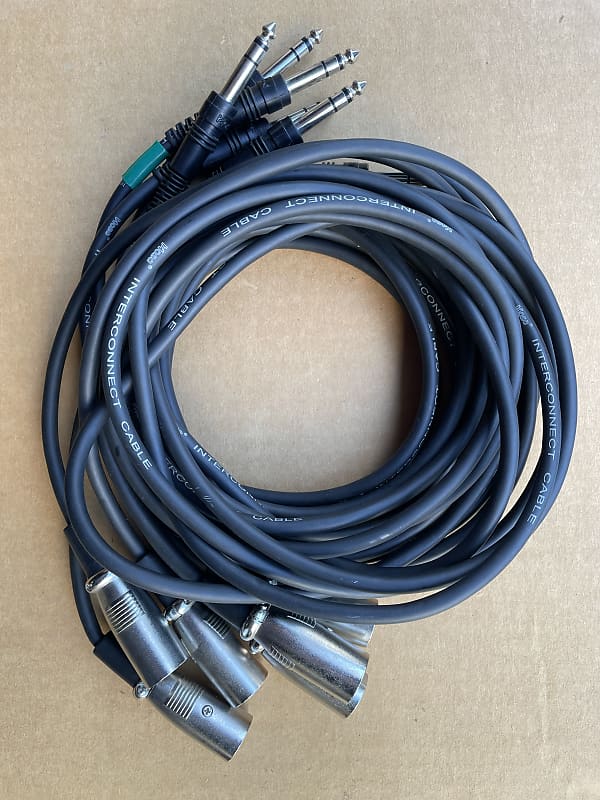 Set of 6 Hosa cables 1/4" TRS Male to XLR Male 5 ft. | Reverb