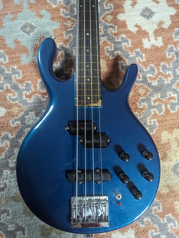 Pedulla Buzz Bass Fretless 1985 Blue Sparkle | Reverb