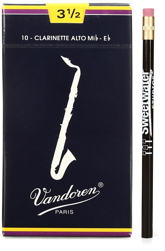 Vandoren CR1435 Traditional Alto Clarinet Reed - 3.5 | Reverb