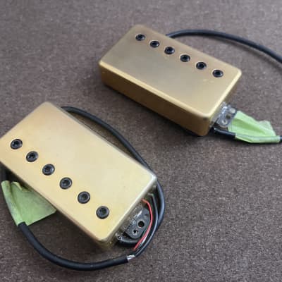 Kiesel K12 Lithium humbucker pickup set flat gold finish | Reverb