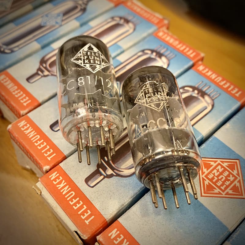 Telefunken Ecc81 12at7 audio preamplifier tubes 1960 Diamond | Reverb
