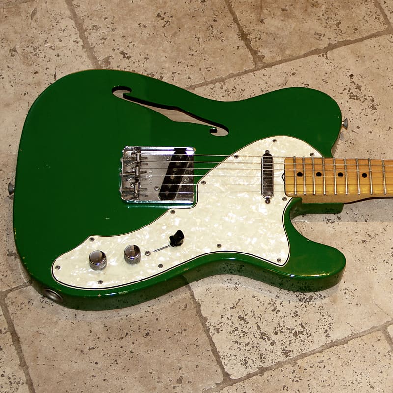 Fender Telecaster Thinline 1969 - Custom Color Green - One of | Reverb