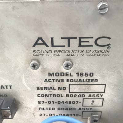 Altec Lansing Model 1650B Vintage 28 Band Active Graphic | Reverb