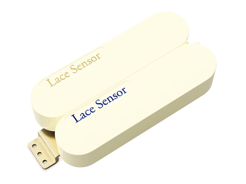LACE Sensor Dually Humbucker (Blue/Gold) - Cream | Reverb