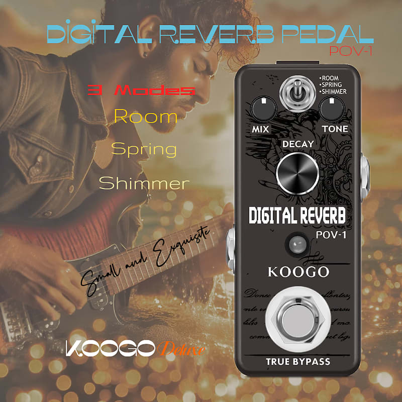 Koogo LEF-3800 Digital Reverb Pedal Ocean Verb Effect Pedals | Reverb