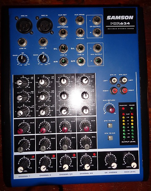 Samson MDR624 6-Channel Analog Mixer Blue | Reverb