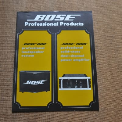 Bose vintage catalog booklet brochure. ca 1973 | Reverb