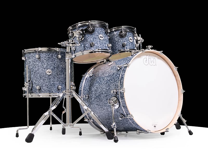 DW Design Series 4pc Drum Set - Blue Granite - DDFP2214BG | Reverb