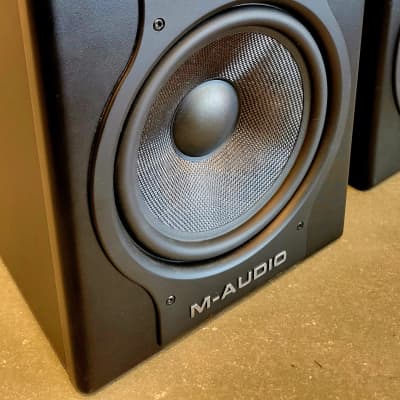 M-Audio BX8a Deluxe (Pair) + Monitor Stands | Reverb