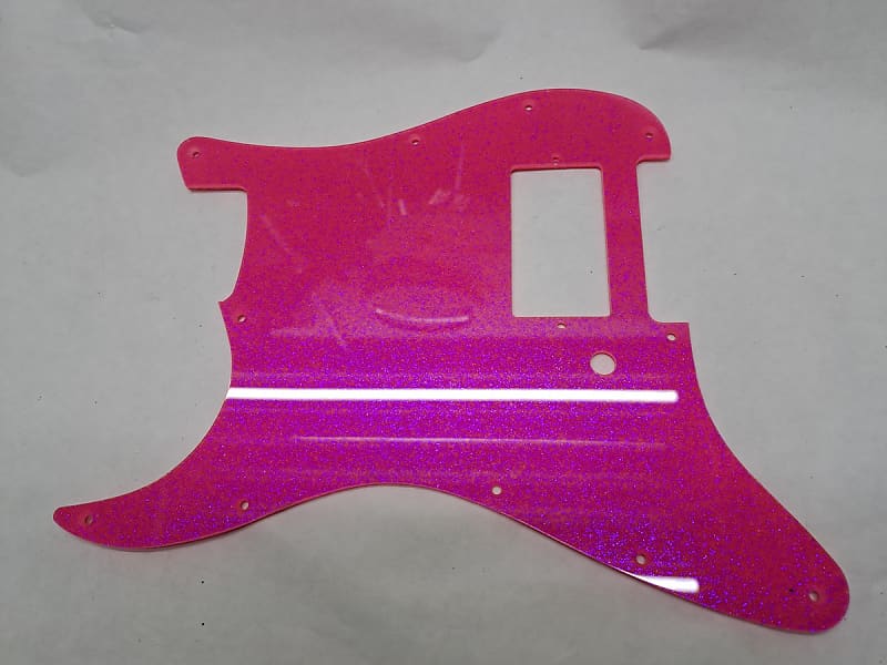 Lefty Left Handed Hot Pink Sparkle Glitter HXX H pickguard | Reverb