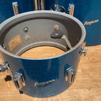 1960s Rogers Tower Delta Drum Set Sparkling Blue Pearl | Reverb