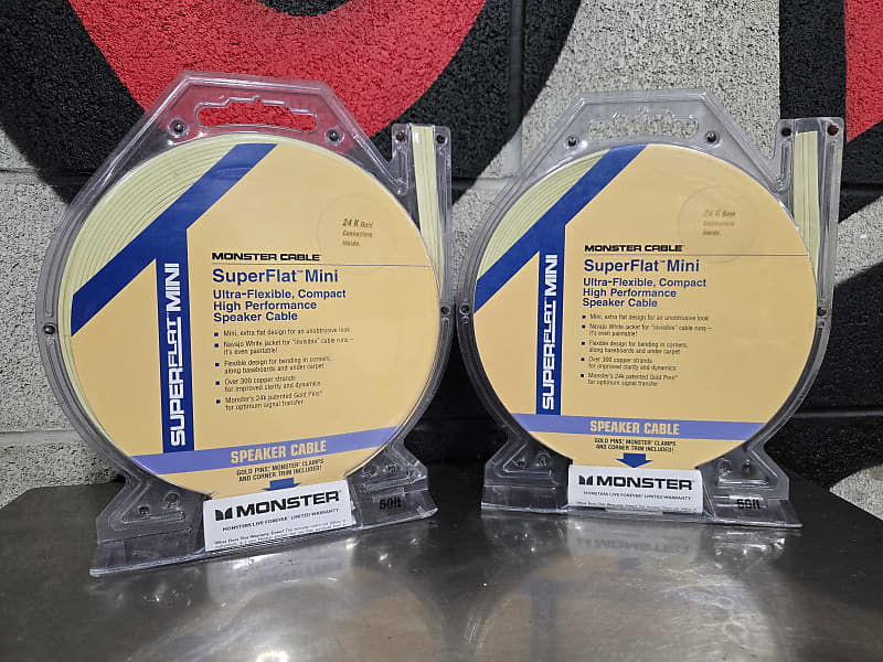 Monster, Cable SuperFlat Mini 2000s - Navajo White | Reverb