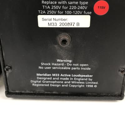 Boothroyd Stuart Meridian Model M33 Active Center Speaker | Reverb