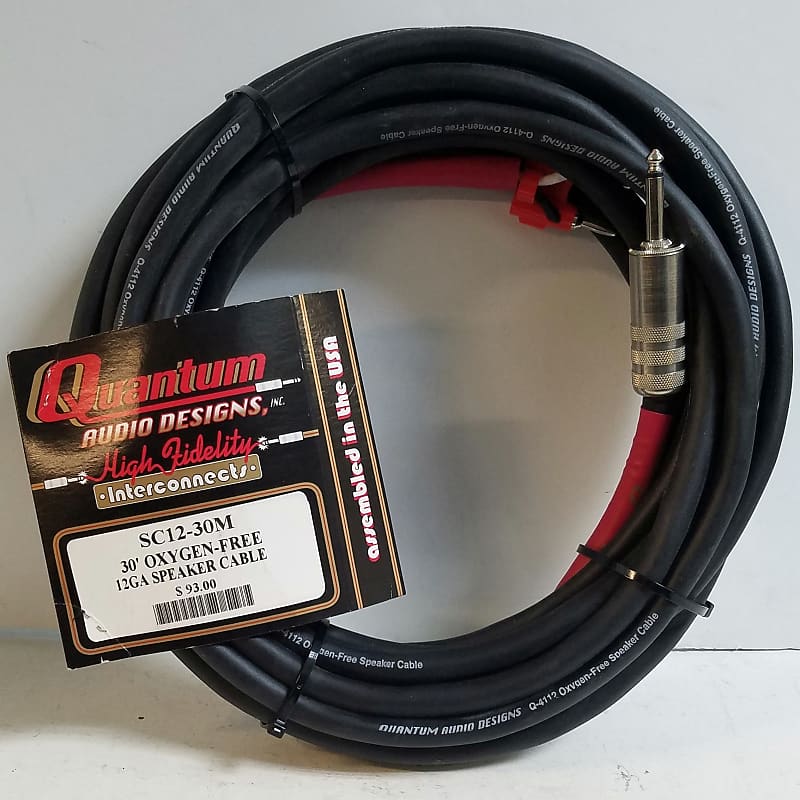 Quantum Audio Designs SC12-30M, 30' 12GA Speaker Cable 1/4" | Reverb
