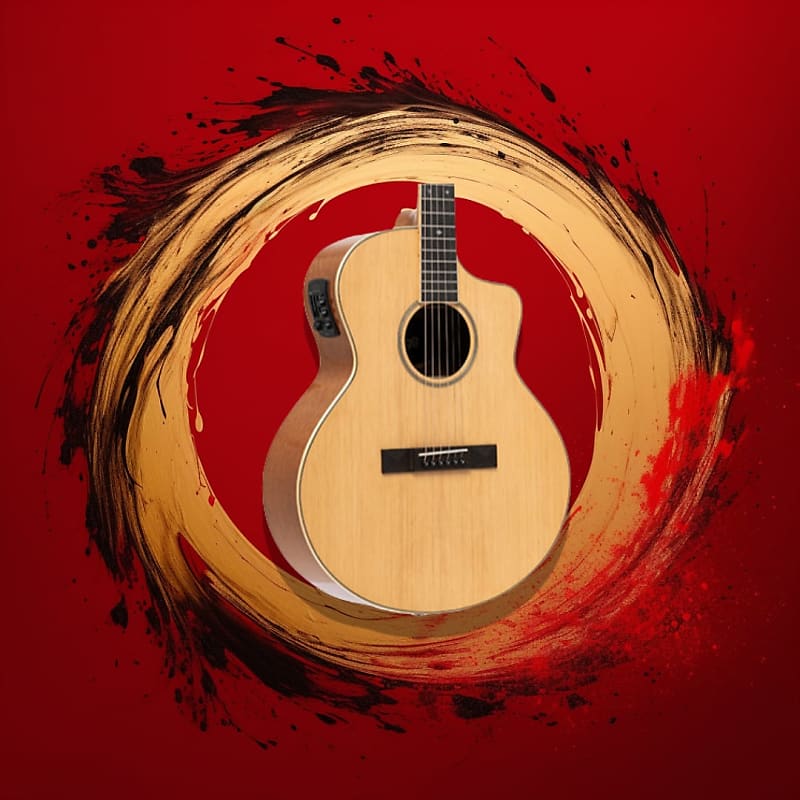 Stagg Orchestra cutaway acoustic-electric guitar with spruce | Reverb