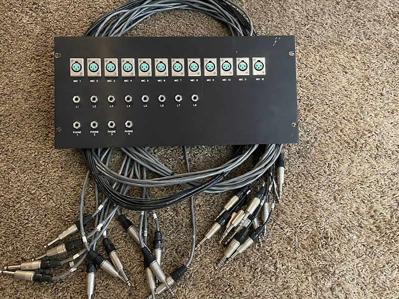 Rackmount Studio Patch Panel 12 microphone 8 line 4 | Reverb