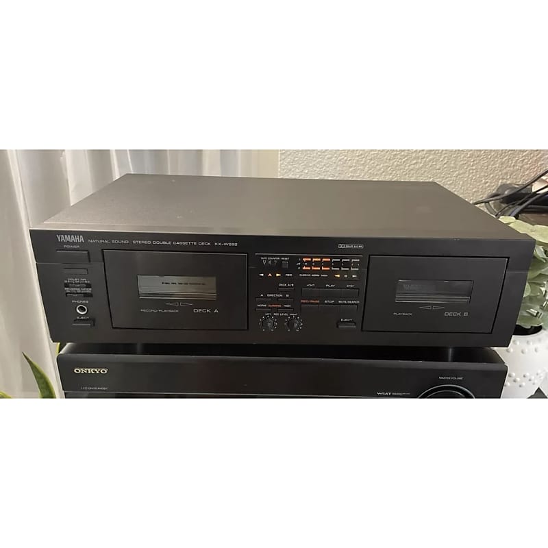 YAMAHA KX-W282 Natural Sound Dual Cassette Deck. New Belts. | Reverb