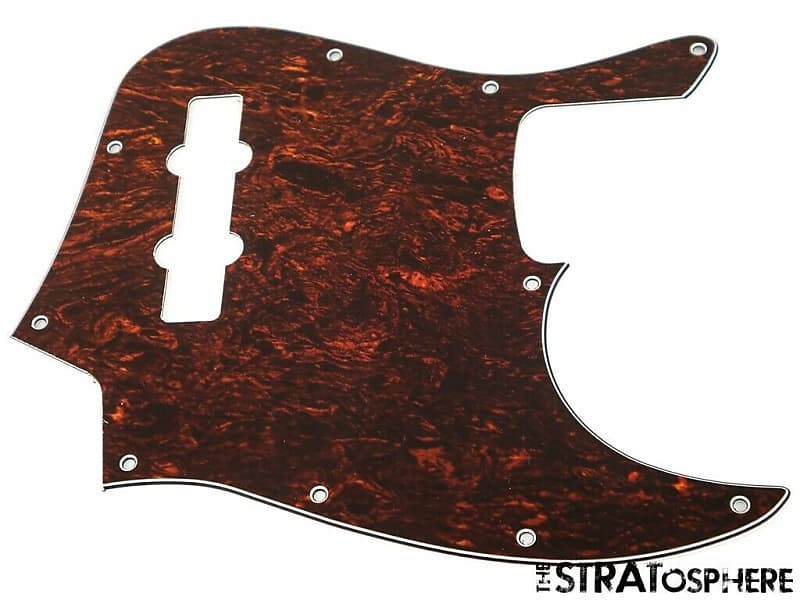 * NEW Red Tortoise PICKGUARD for Fender Jazz Bass 3 Ply | Reverb