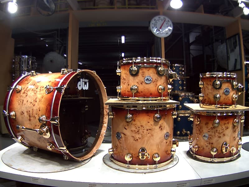 DW Collector's Custom Exotic Mapa Burl/Maple 5-Piece Acoustic | Reverb